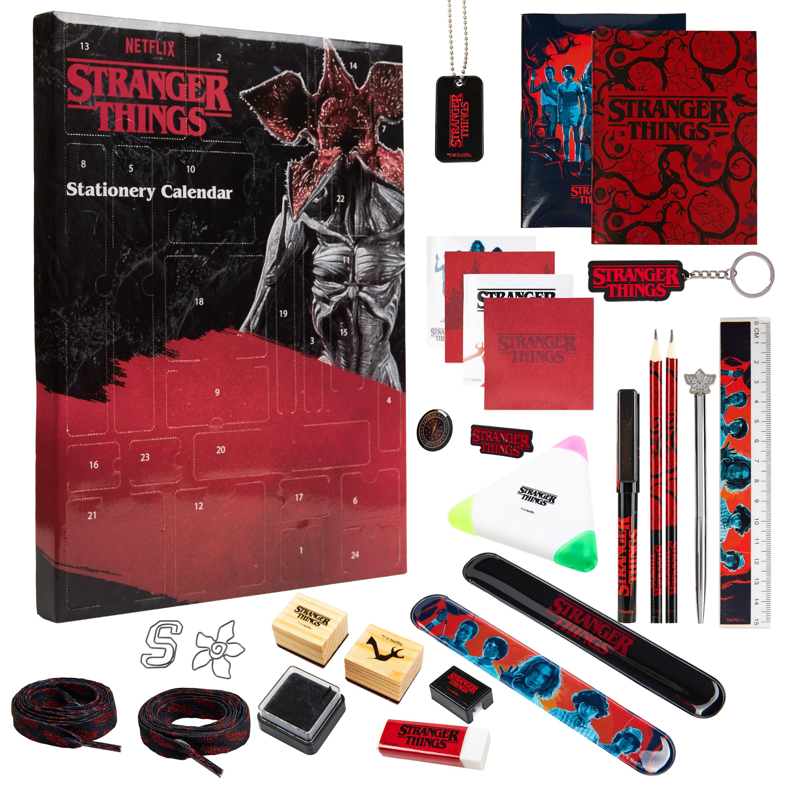 Calendario de Adviento Stranger Things 2024 con papelería y accesorios ...