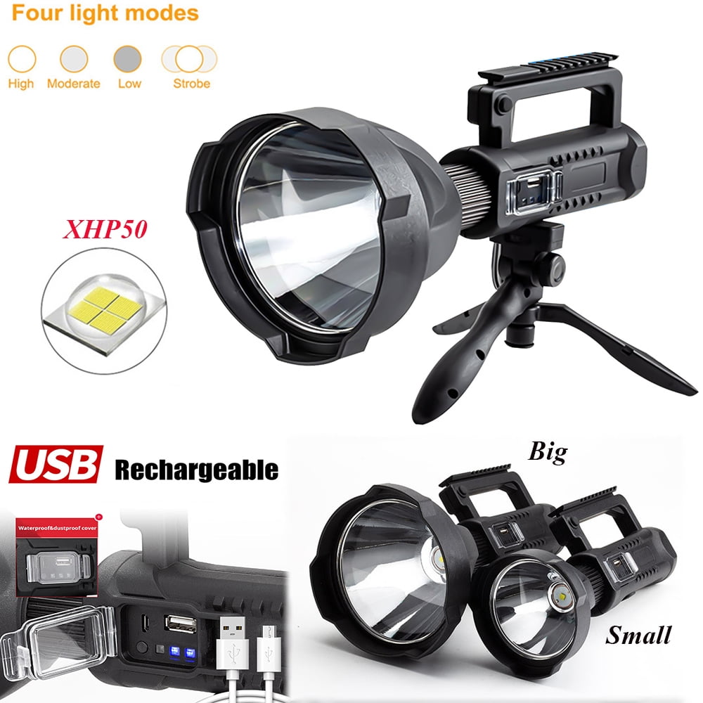 Sporting Goods 200000LM P50 LED USB Recharge Flashlight Work Light Spotlight Searchlight 4 Mode ...