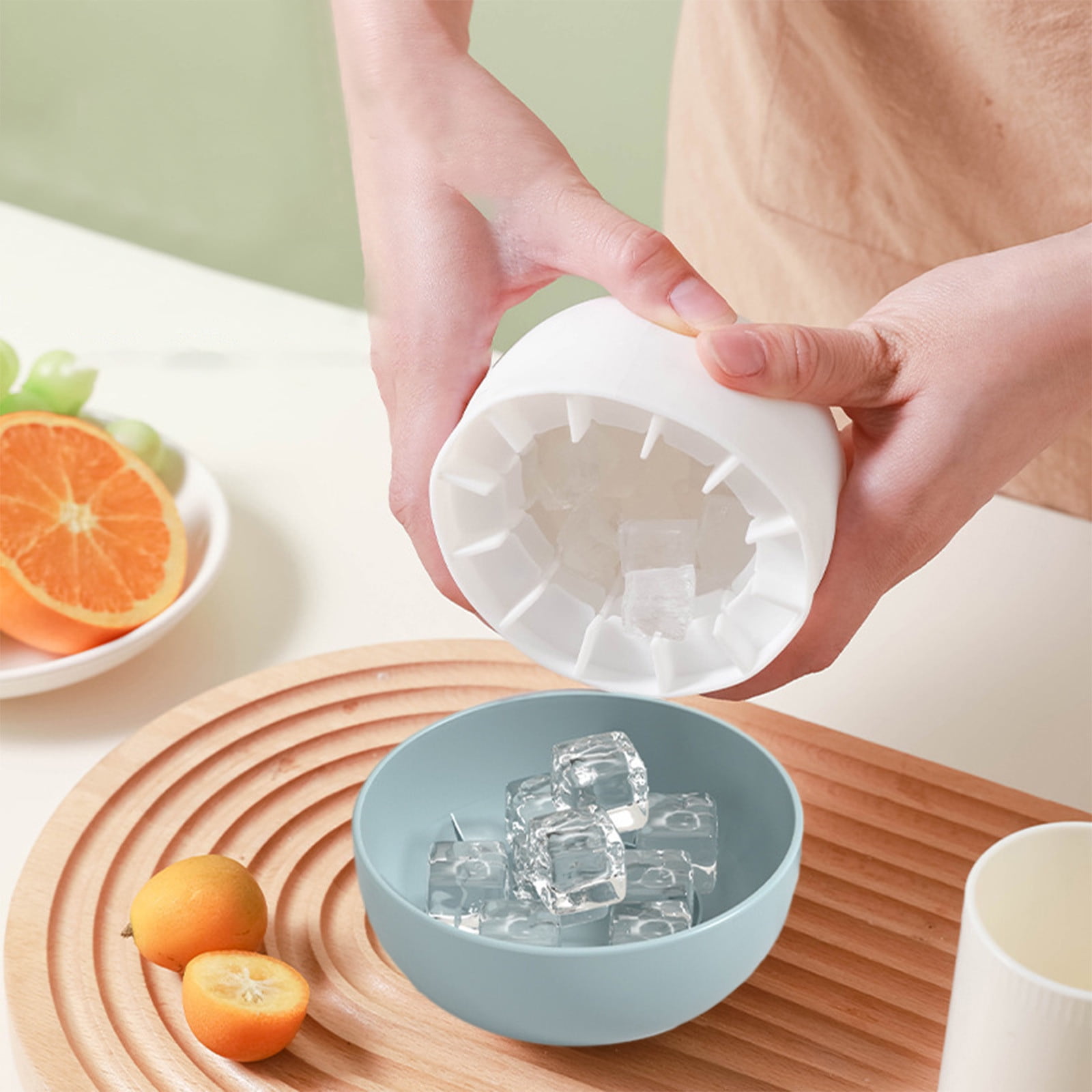 Ganfancp Ice Ice Tray Ice Maker With Lid Ice Bucket Press Type Easy To ...