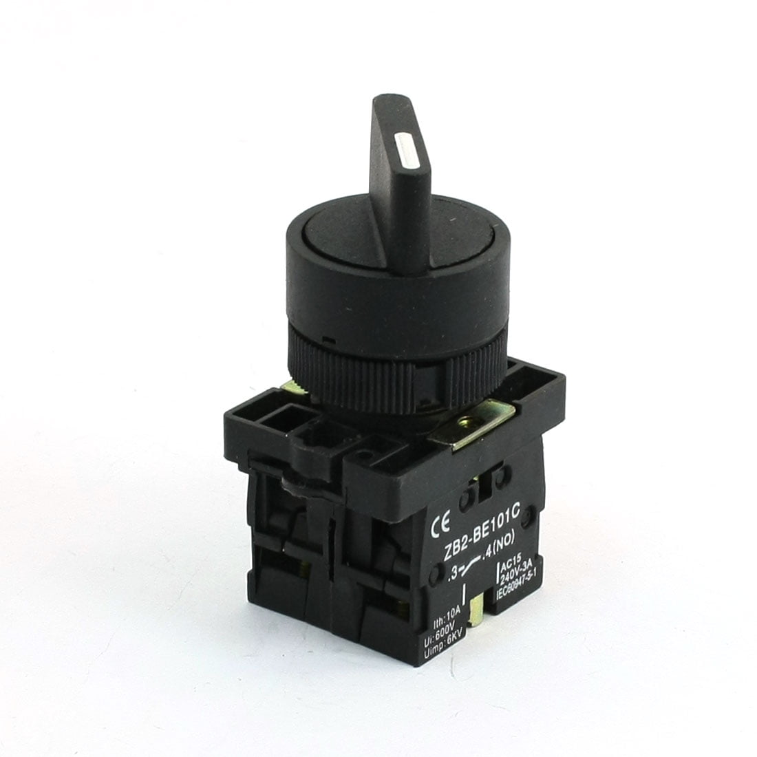 AC 240V 3A 2NO DPDT 2 Positions Sélecteur Loquet Commutateur Rotatif ...