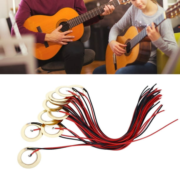 Piezoelectric Pickup Discs, 15PCS 35mm Piezo Discs Set Corrosion Resistance Easy Installation ...