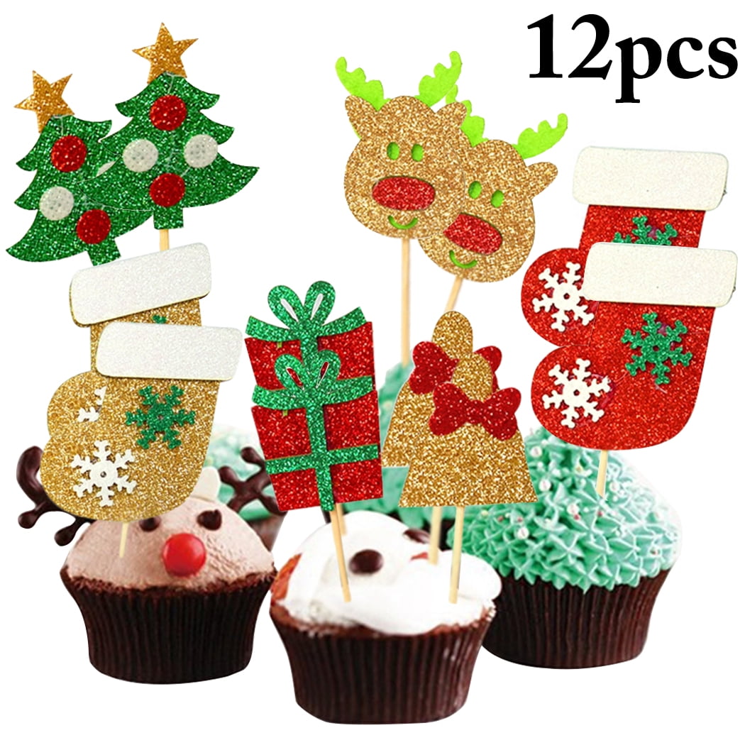 Click here for Nobrand Christmas Cake Topper Assorted Patterns Cu... prices