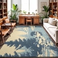 Area Rug 3x5ft, Winter Bear Evergreen Trees Washable Rugs for Living ...