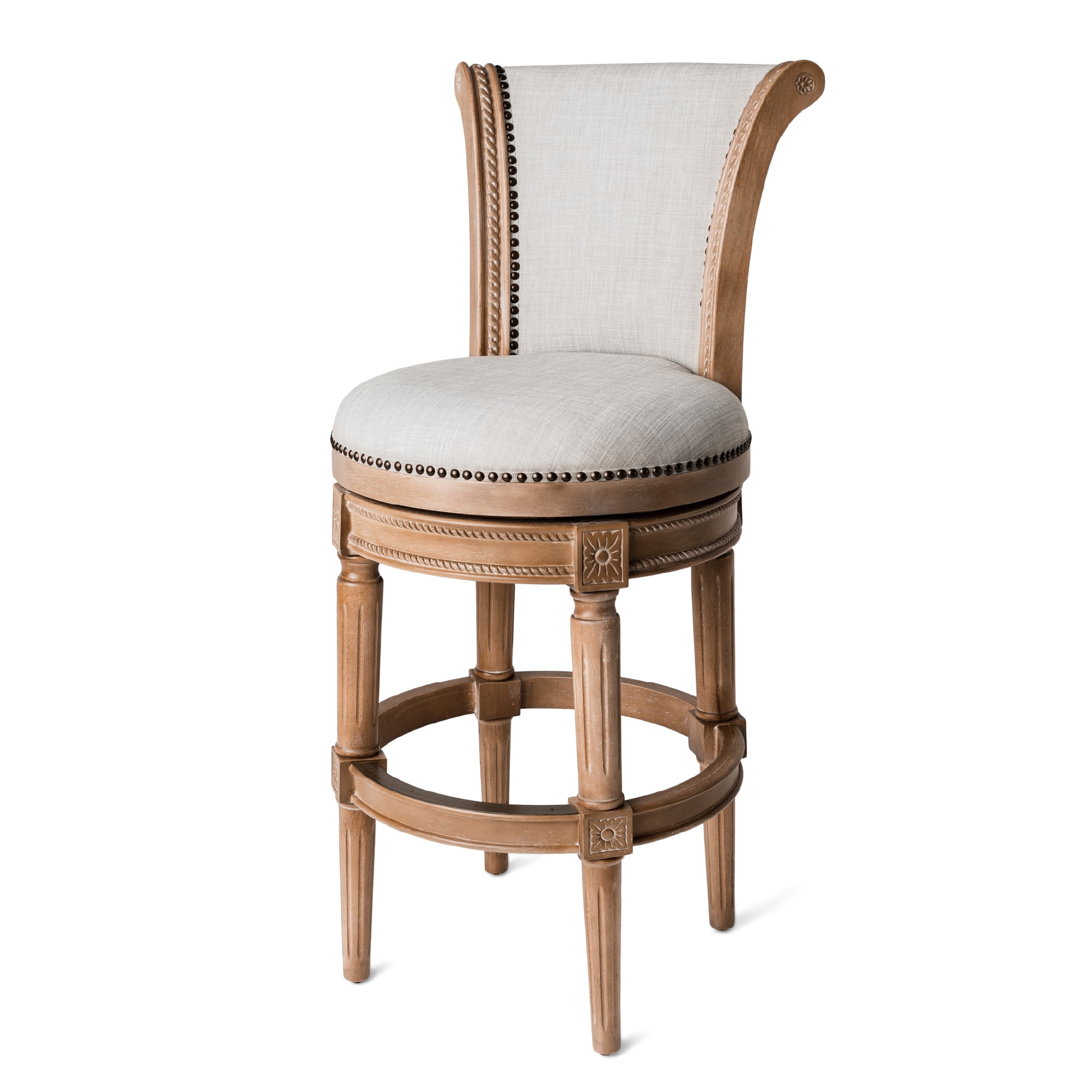 Open Box Maven Lane Pullman High-Back Swivel Stool, Weathered Oak, Bar ...