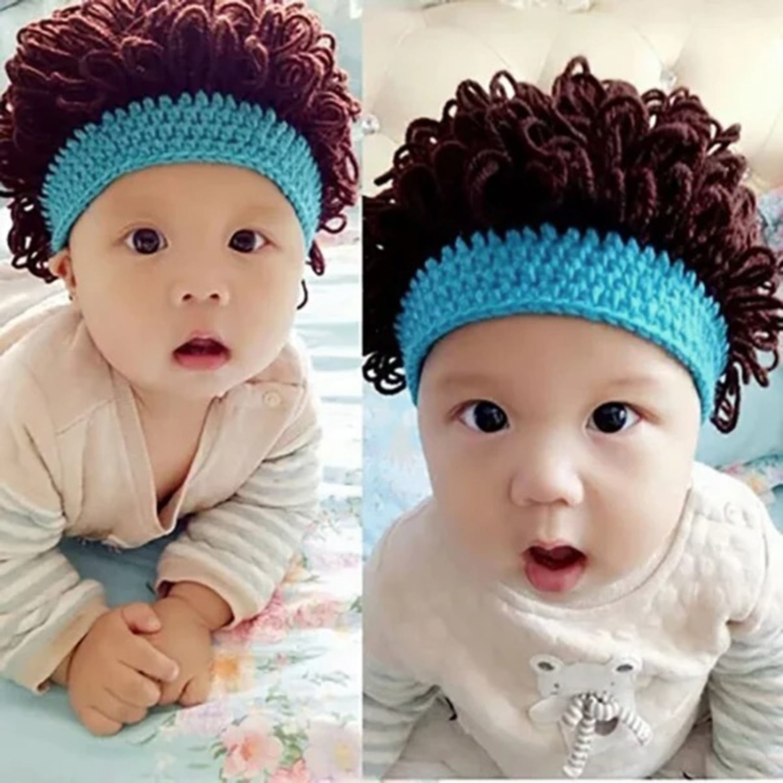 Cheers US Baby Wig Hat Creative Keep Warm Braid Design Winter Beanie ...