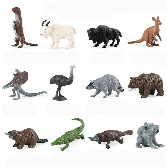 6/12PCS Gift Zoo Scenes Educational Toys Micro Landscape Miniature ...