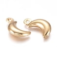 304 Stainless Steel Pendants Moon Golden 16x8x3mm Hole: 1.3mm DIY ...