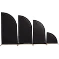 BalsaCircle 4 Black Fitted Spandex Matter Half Moon Wedding Arch ...