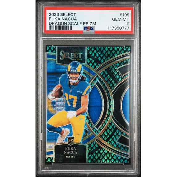 2023 Panini Select Puka Nacua #199 Dragon Scale Prizm PSA 10 - Walmart.com