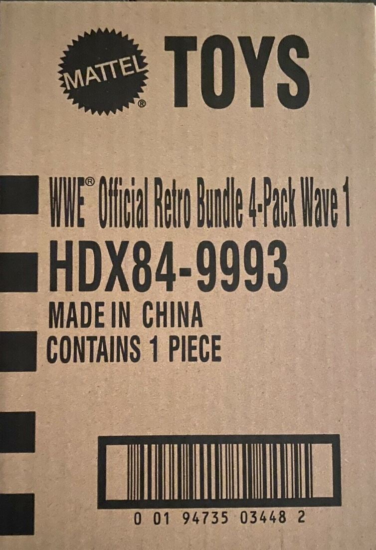 Mattel WWE OFFICIAL RETRO 4-Pack Mean Gene, Rowdy Roddy Piper, Mr. T ...