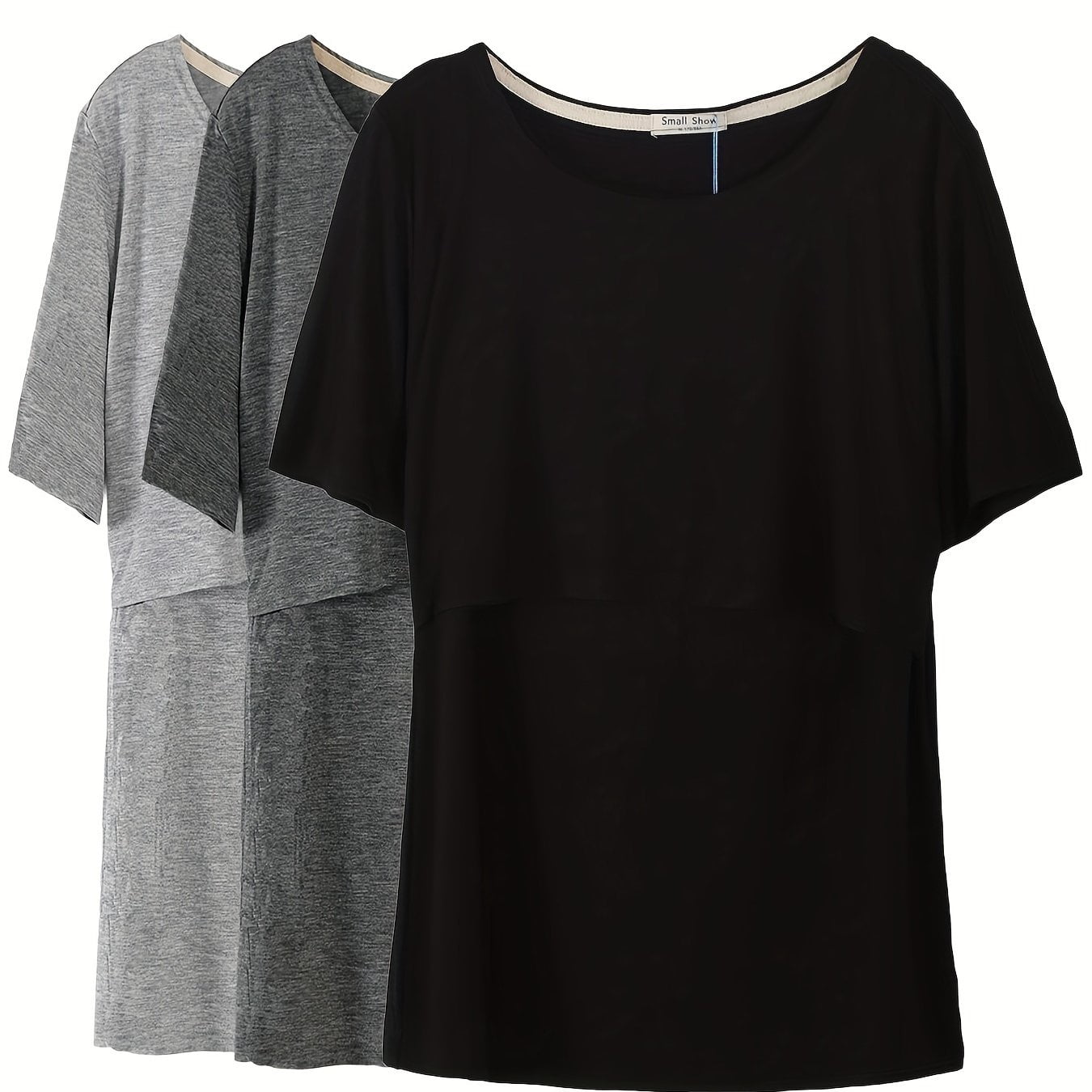 Click here for Qjuhung Women‘s Maternity Solid 3pcs T-Shirts Brea... prices