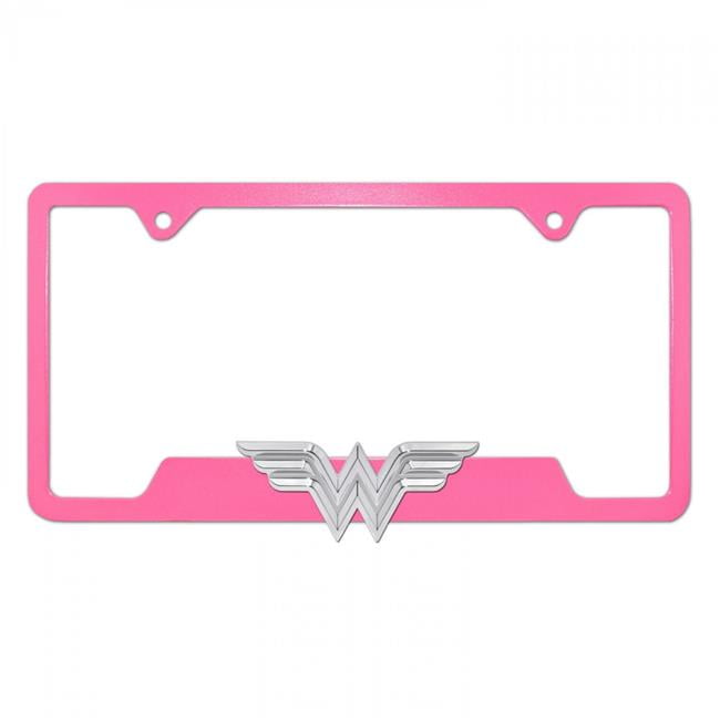 Wonder Woman 796966 Wonder Woman 3D Pink Open License Plate Frame ...