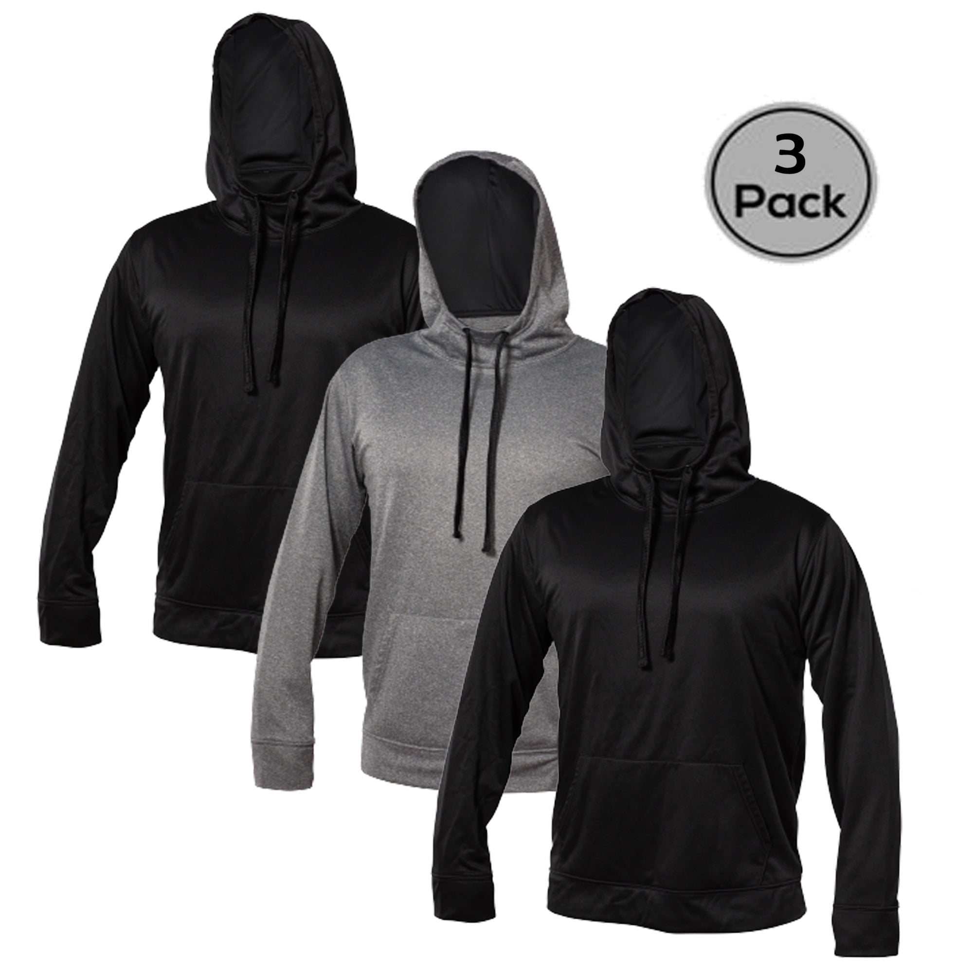 Click here for Blank Activewear  Pack Of 3 Mens Hoodie Mock Neck... prices