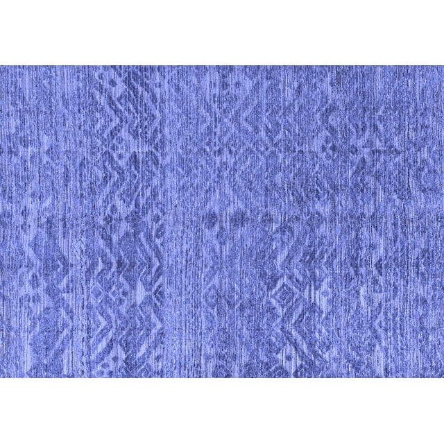 Ahgly Company Machine Washable Indoor Rectangle Abstract Blue Modern ...