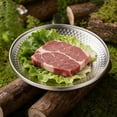 AOOOWER Elegant 304 Stainless Steel Hammered Appetizer Plate Cake ...