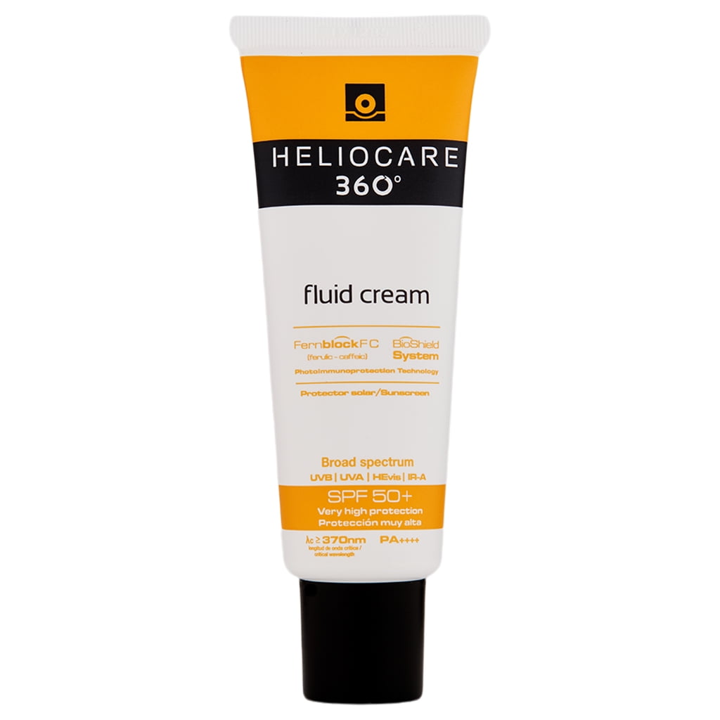 Heliocare 360 Fluid Face Cream Sunscreen With FernBlock BioShield SPF ...
