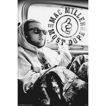 "Mac Miller Music Concert Poster, Black & White, Wall Decoration, 24 ...