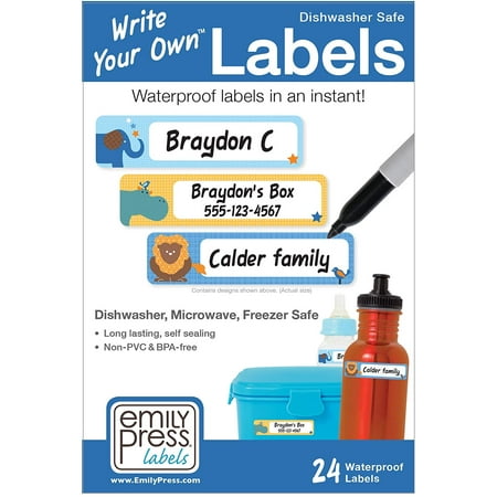 Emily Press Labels - Write Your Own Self-Laminating Waterproof Labels ...
