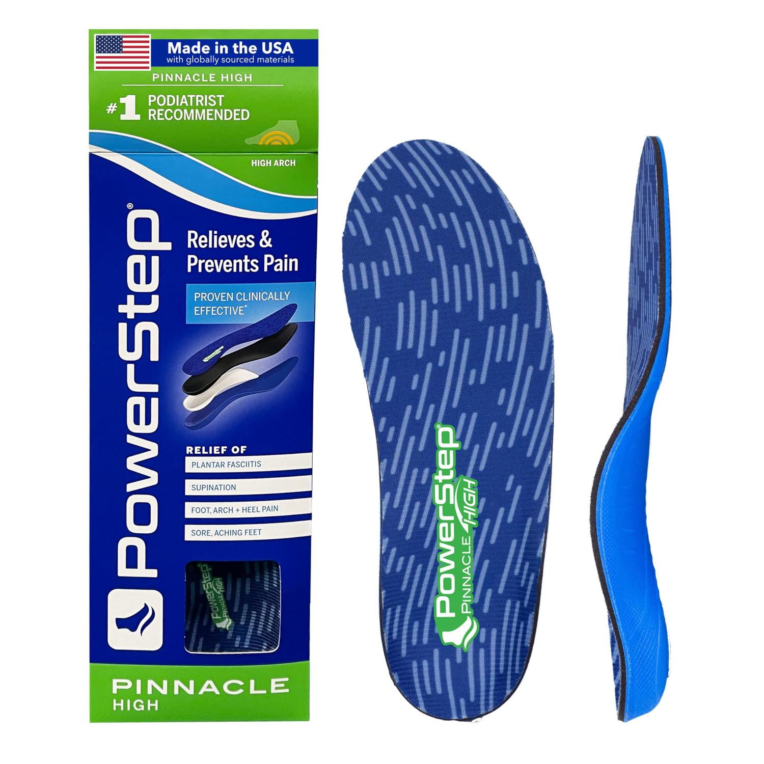 PowerStep - Plantillas altas para aliviar el dolor de arco alto ...