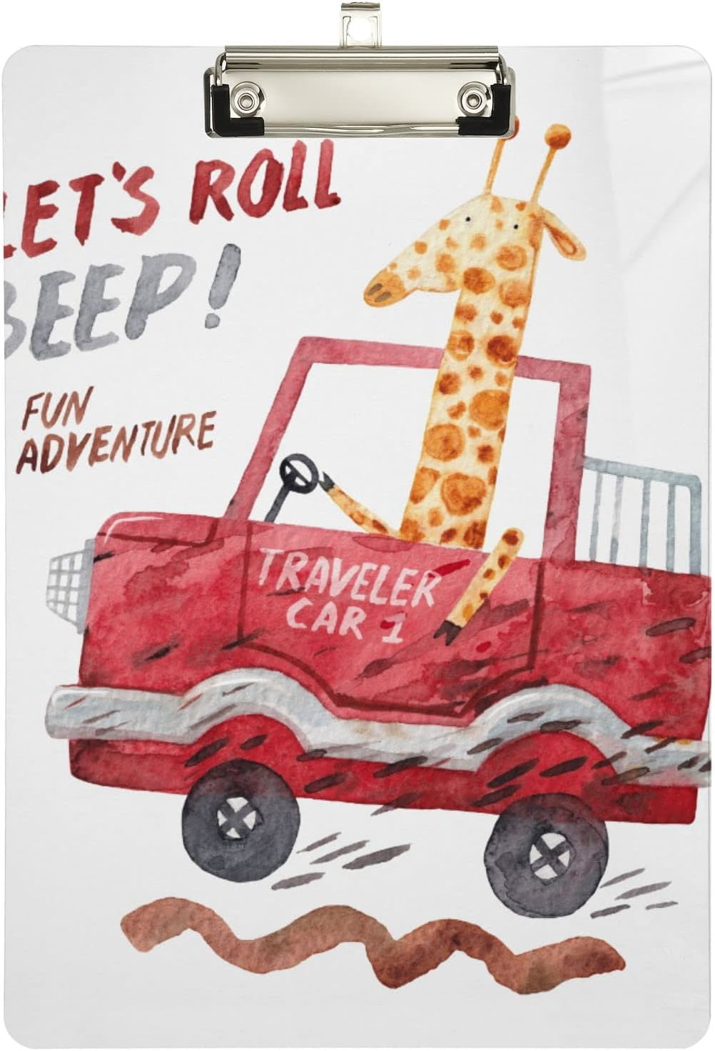FMSHPON Giraffe Car Clipboard Hardboard Wood Nursing Clip Board and ...