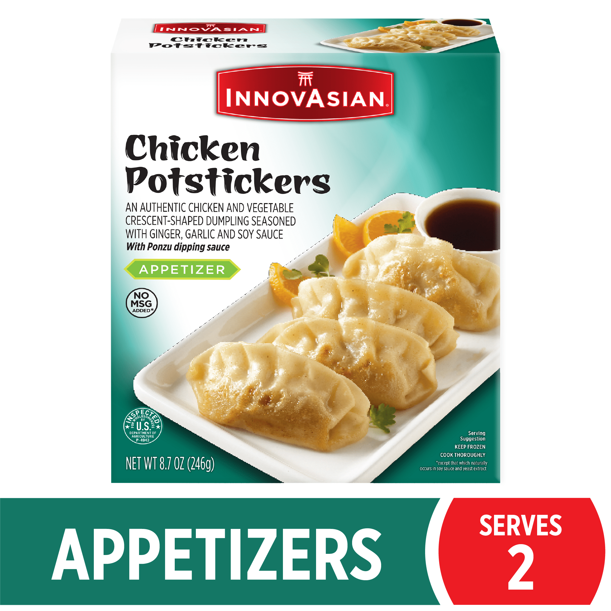 InnovAsian Chicken Potsticker with Ponzu Sauce, 8.7 oz (Frozen ...