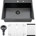 20 inch Drop In Kitchen Sink - 20"x 19" Stainless Top Mount Sink Single ...