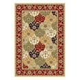 SAFAVIEH Lyndhurst Abigail Traditional Bordered Area Rug, Multi/Red, 3 ...