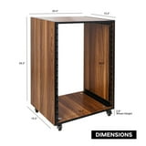 Sound Town DIY 16U Studio Rack with Furniture Grade Walnut Laminate ...
