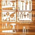 4Pcs Tool Painting Stencil Drawing Template for Wall Floor Decoration 8 ...