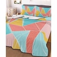 Abstract Triangles Quilts Bedding Set Full Size Art Pastel Mosaic ...