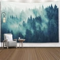 Forest Nature Tapestry - Pine Tree Evergreen Fir Forest Wall Hanging ...