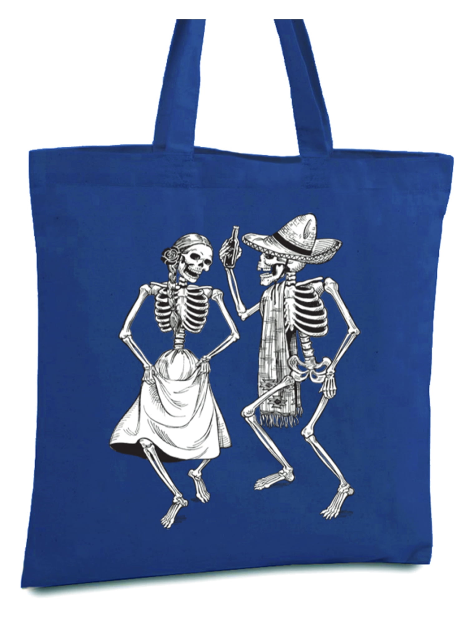 Awkward Styles Dancing Skeleton Canvas Cotton Bag Skeleton Skull Bag ...