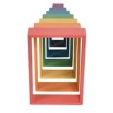 TickiT Wooden Rainbow Architect Rectangles - Set of 7 - Walmart.com