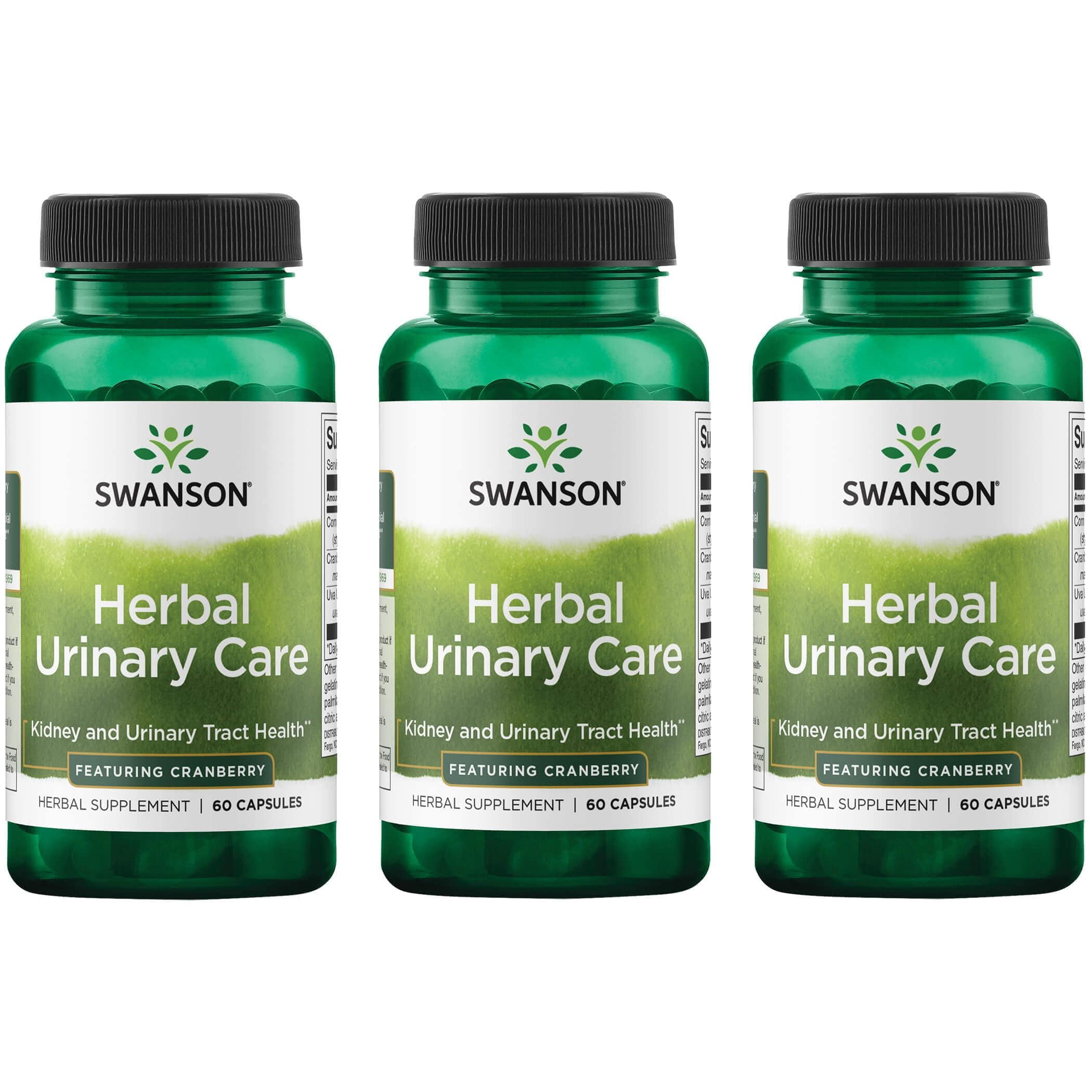 Swanson Herbal Urinary Care - Featuring Cranberry 60 Caps 3 Pack ...