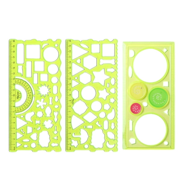 Circular template geometric drawing ruler tool for schools, offices ...