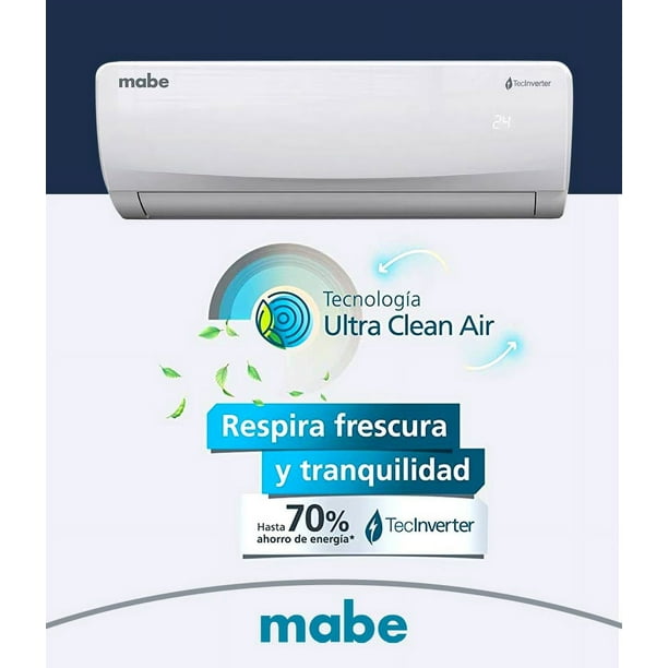 Minisplit Mabe Inverter Solo Frío 115V MMI12CABWCAAXMI8 | Bodega ...