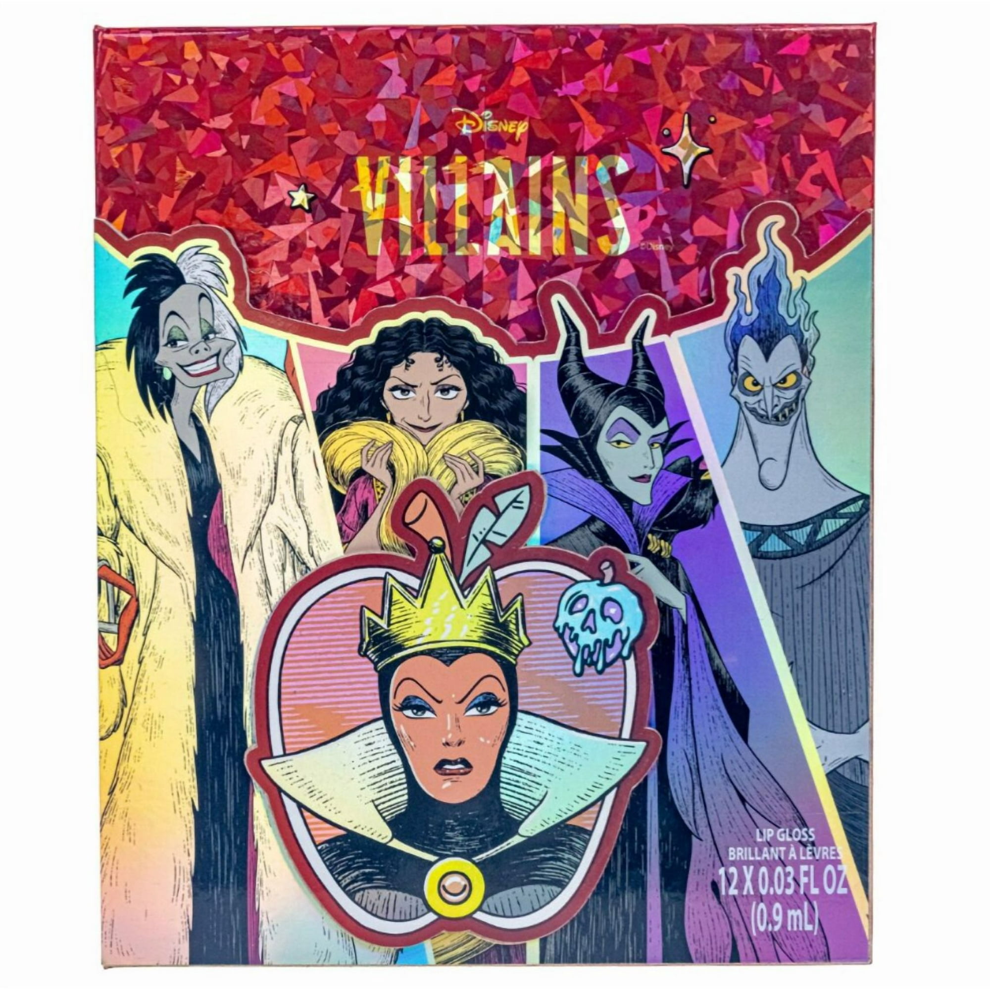 Click here for Disney Villains 12pk Lip Gloss Mirror Set For Kids... prices