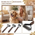 Dog Deshedding Combs, Metal Teeth, Solid Walnut Handle, Mat Breaking ...