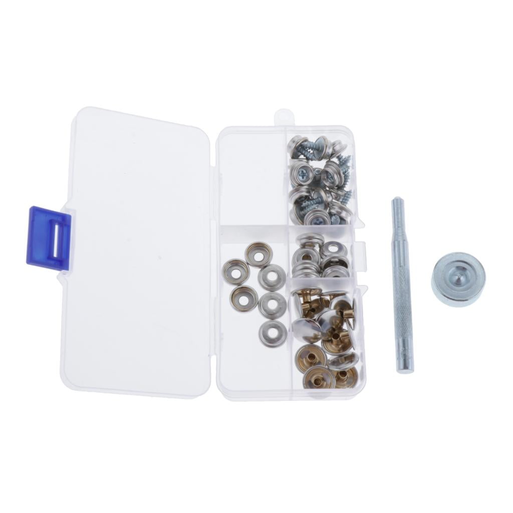 15 Pack Snaps Fastener Screw Tool,Marine Grade Canvas And Boat Cover ...