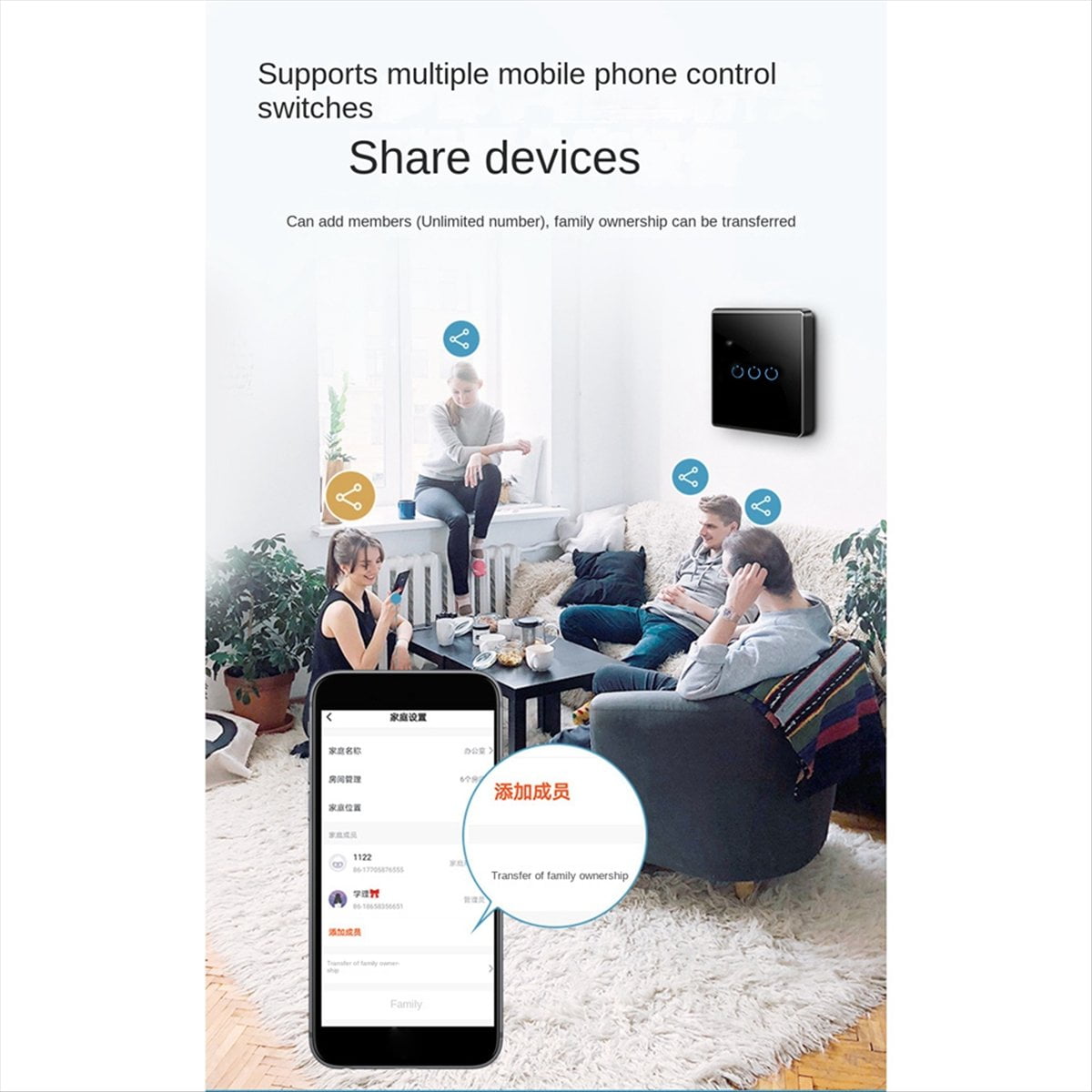 Tuya Wifi Smart Switch Interruptor de Luz TáCtil Zero Fire Line 2 ...