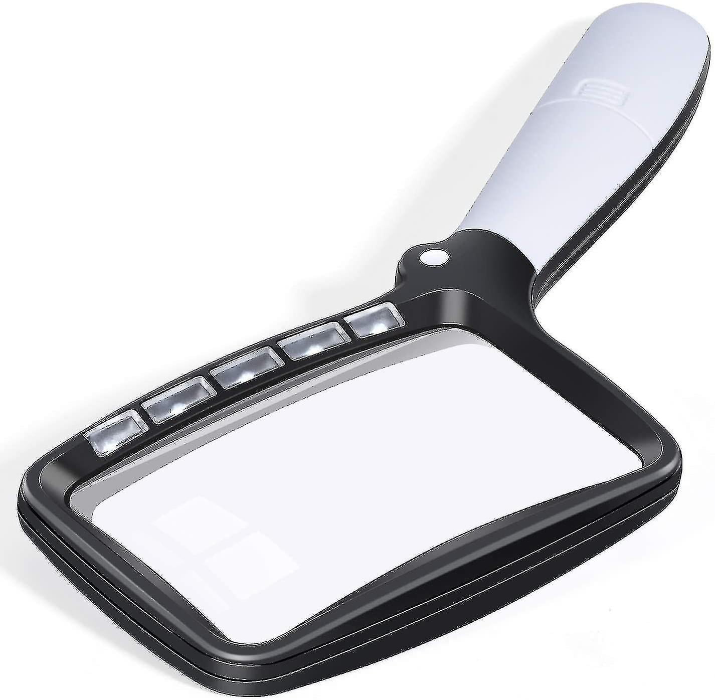 Rectangular Reading Magnifier With 5 Led Lights, 2 Intensity Modes And ...