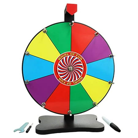 Whirl of Fun 12 Inch Prize Wheel-Spinning Wheel for Prizes with Stand ...