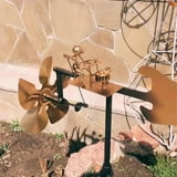 Handmade Metal Windmill Drummer Sculpture - Wind-Powered Kinetic Garden ...