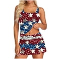 Women's Swimsuit, Conservative Independence Day Printed Top with Pants ...