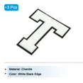 Chenille Letters T Patches 4-1/2 Inch Iron on Letters T Patches Black ...