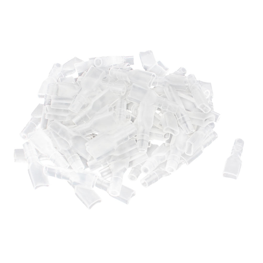 4.8mm Female Spade Connector Terminal PVC Insulated Sleeve Cover 100pcs ...