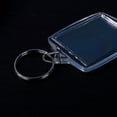 Acrylic Photo Frame Keychain with Iron Split Key Rings Rectangle Clear ...