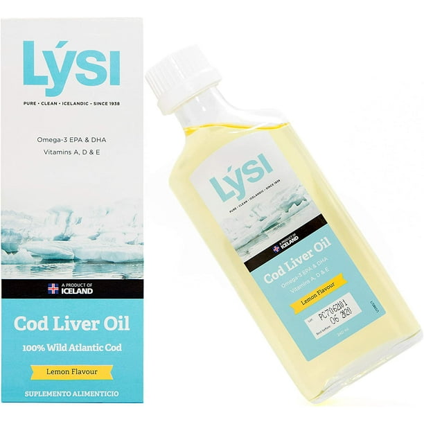 Aceite de Hígado de Bacalao Lysi Omega 3 Limón Menta 240 ml Lysi Cod ...
