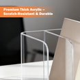 1 Pcs 5-Section Acrylic Magazine File Holder, Desk Organizer Book Rack ...