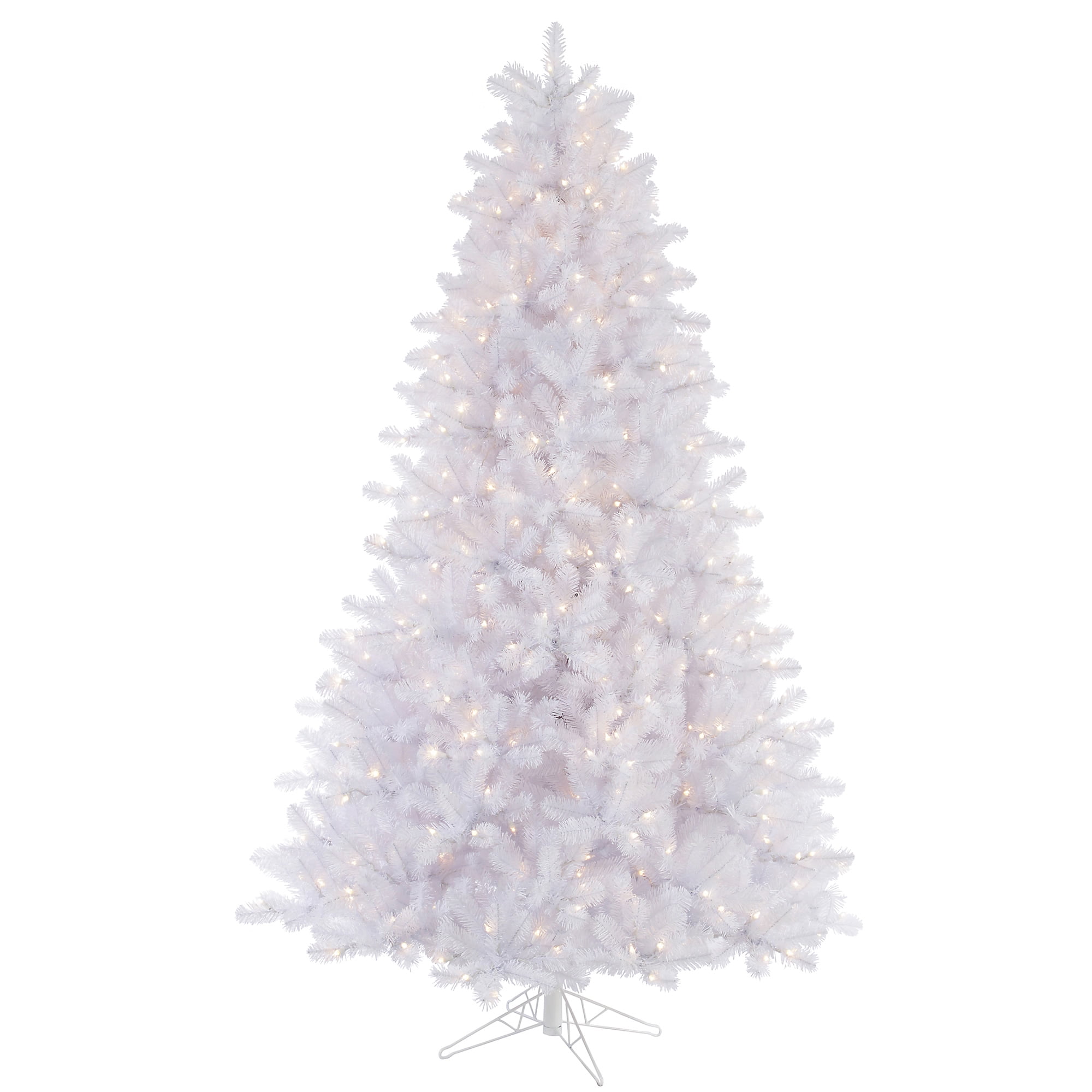 Vickerman Pre-Lit 6.5' Crystal White Pine Artificial Christmas Tree ...